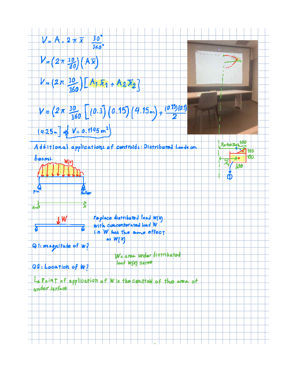 V A 2 1 2 310 Lecture 13 Notes on Centroids and Distributed Loads - Studocu