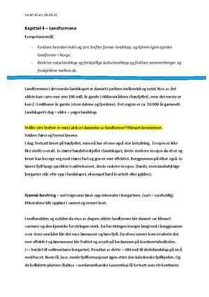 Ytre Krefter: Forvitring, Erosjon og Avsetning Forklart - Studocu