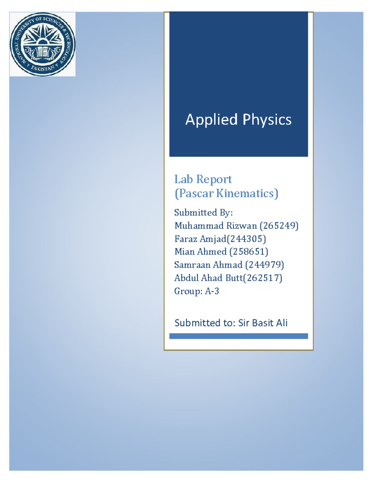 Ap Lab Report Kinematics Warning Tt Undefined Function 32 Applied Physics Lab Report