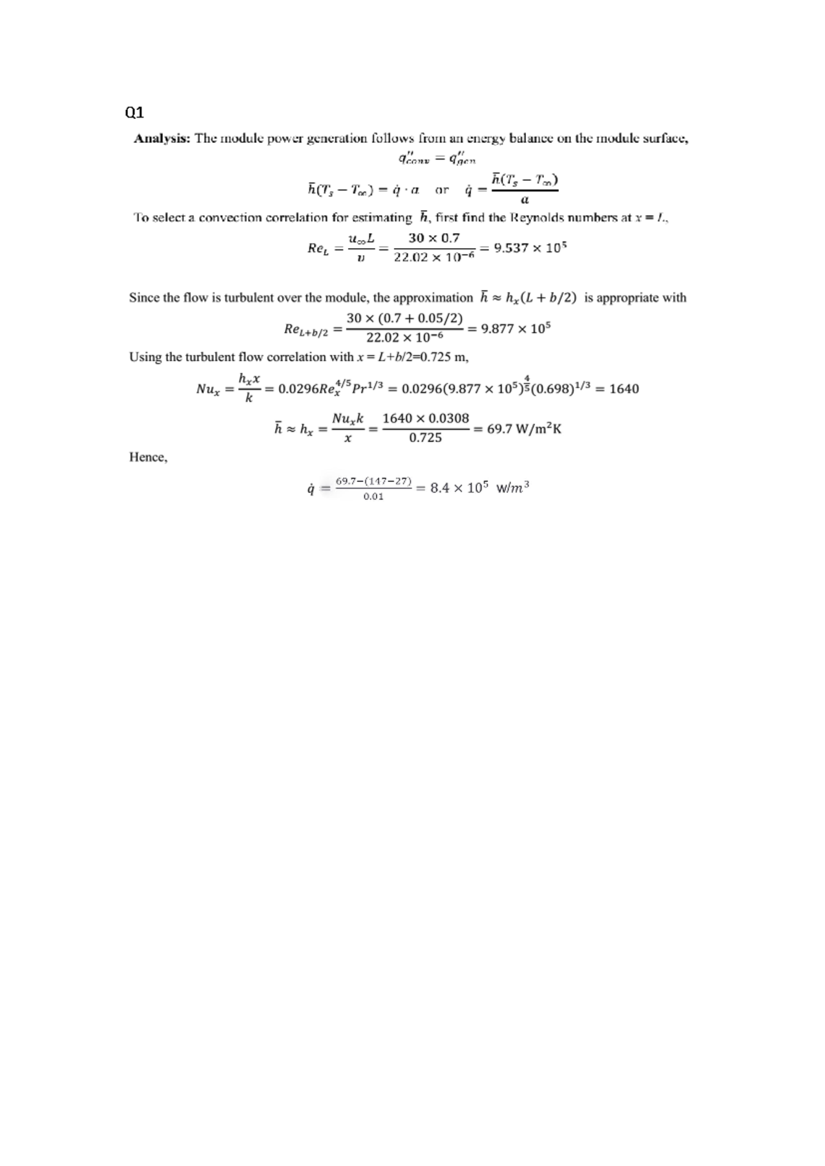 HW6 Solution - Heat Transfer Calculations and Analysis - Studocu