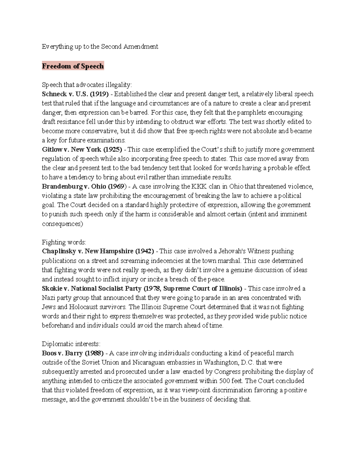 First Amendment Cases Overview: Key Supreme Court Decisions ...