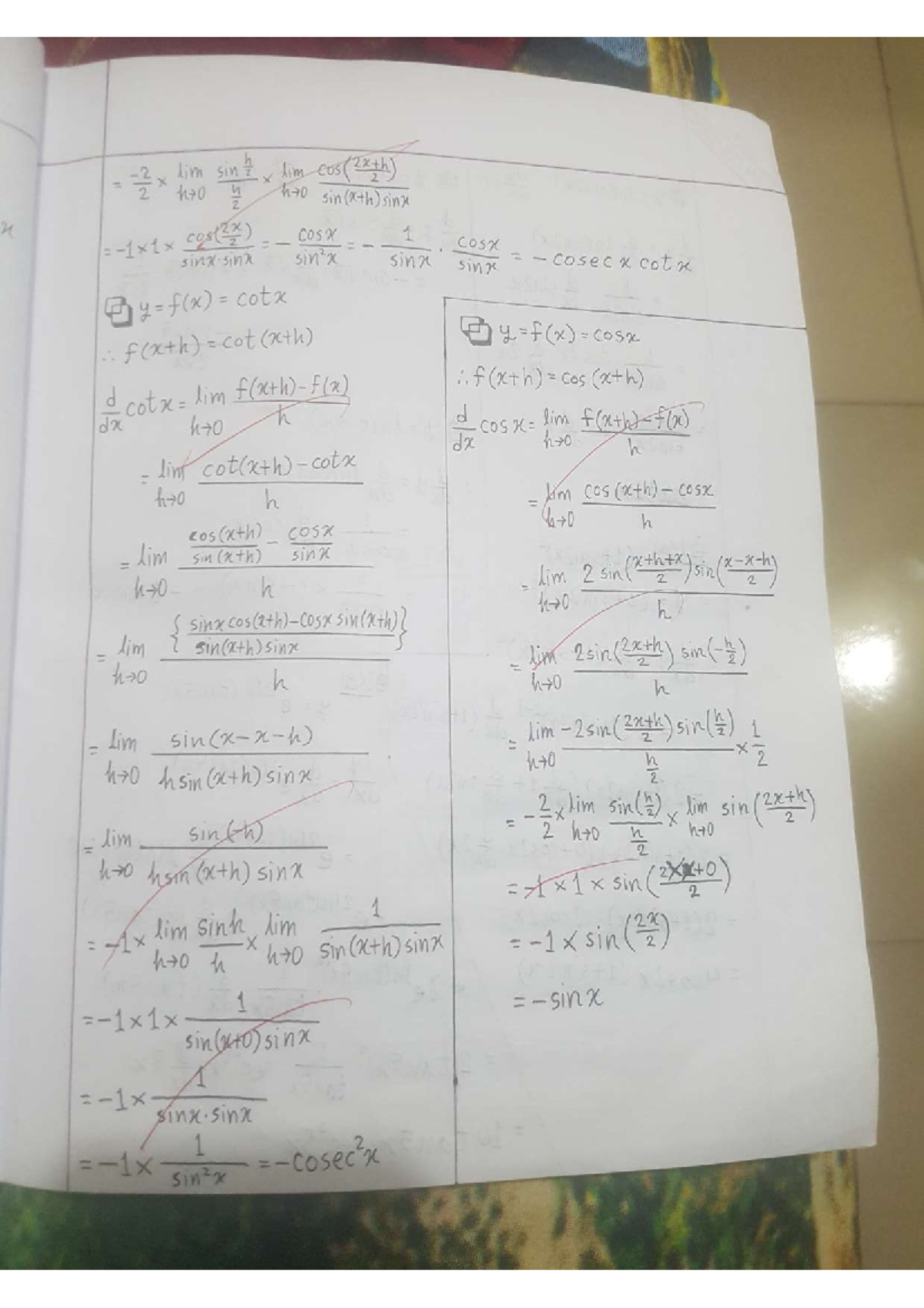 Calculus Limits and Trigonometric Functions - MATH 2026 - Studocu