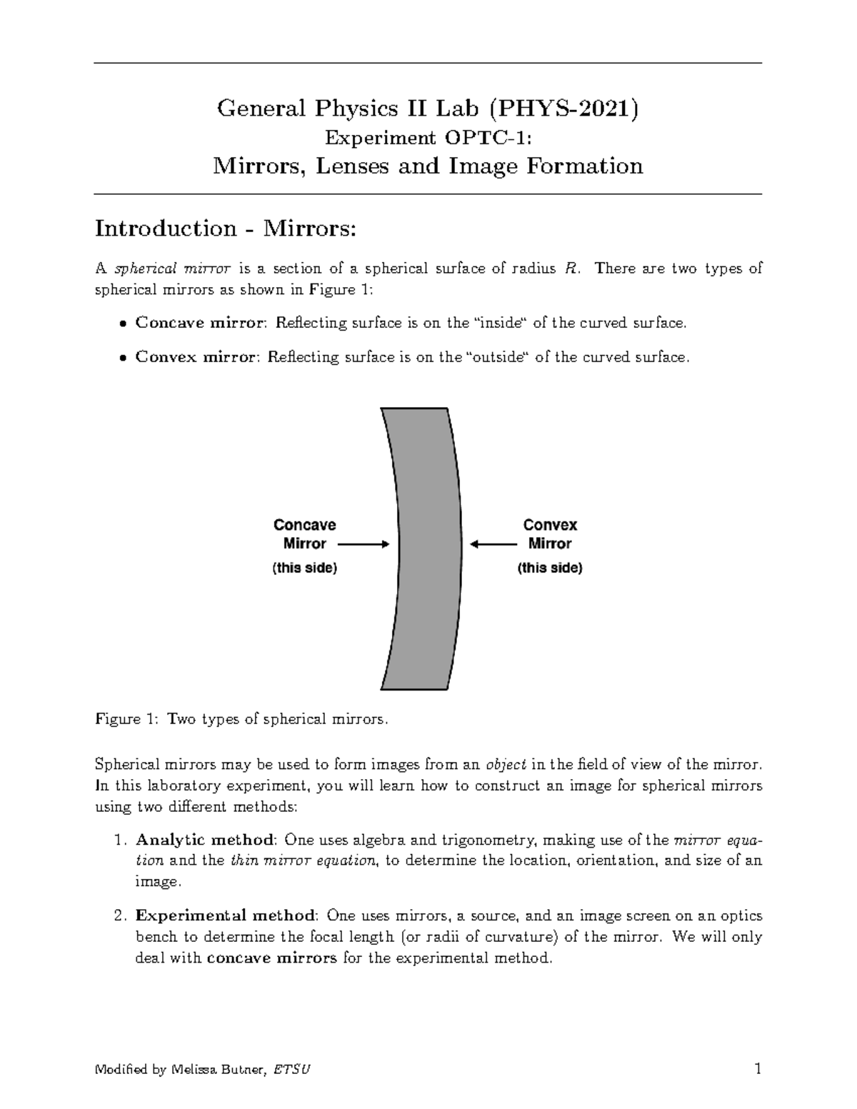 PHYS-2021 Final Exam: Mirrors, Lenses, and Image Formation Lab - Studocu
