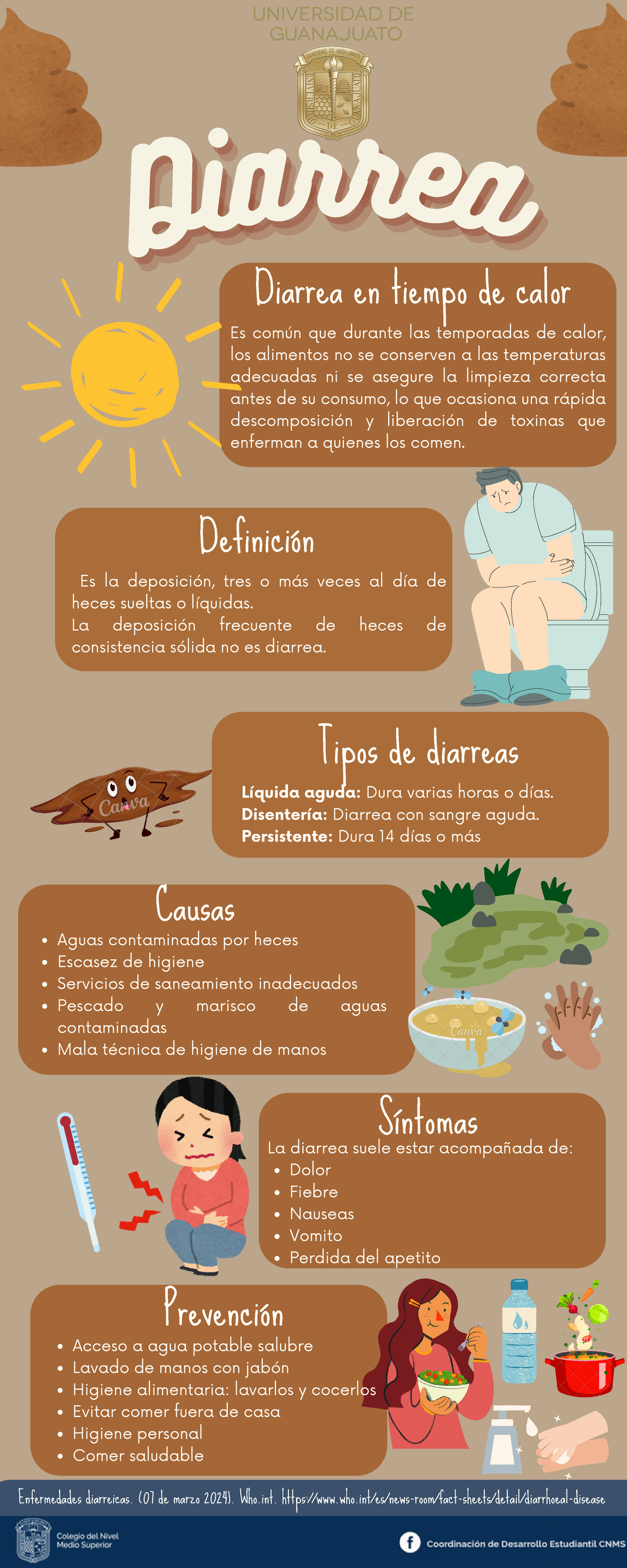 Infografía sobre Diarrea y Prevención en Temporada Caliente - Studocu