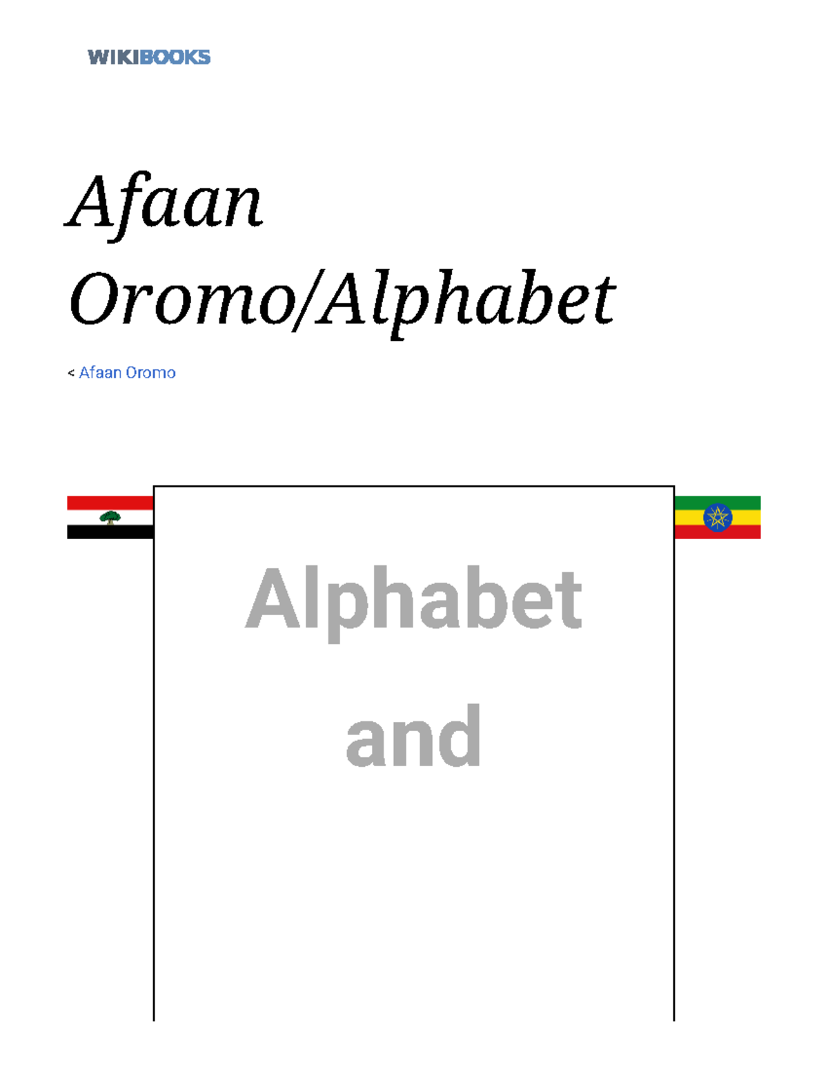Afaan Oromo Alphabet Guide - Complete Overview and Pronunciation - Studocu
