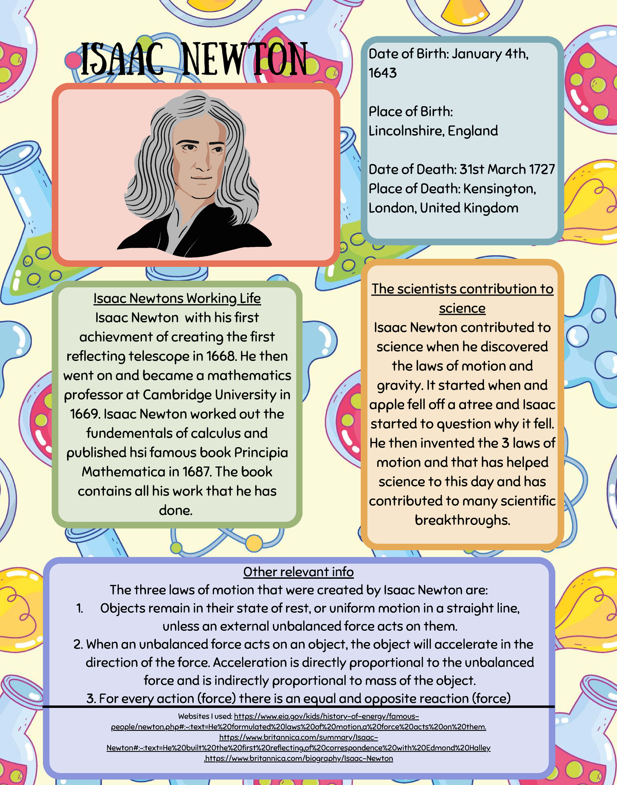 Soham Science Depth Study: Isaac Newton's Life & Contributions - Studocu