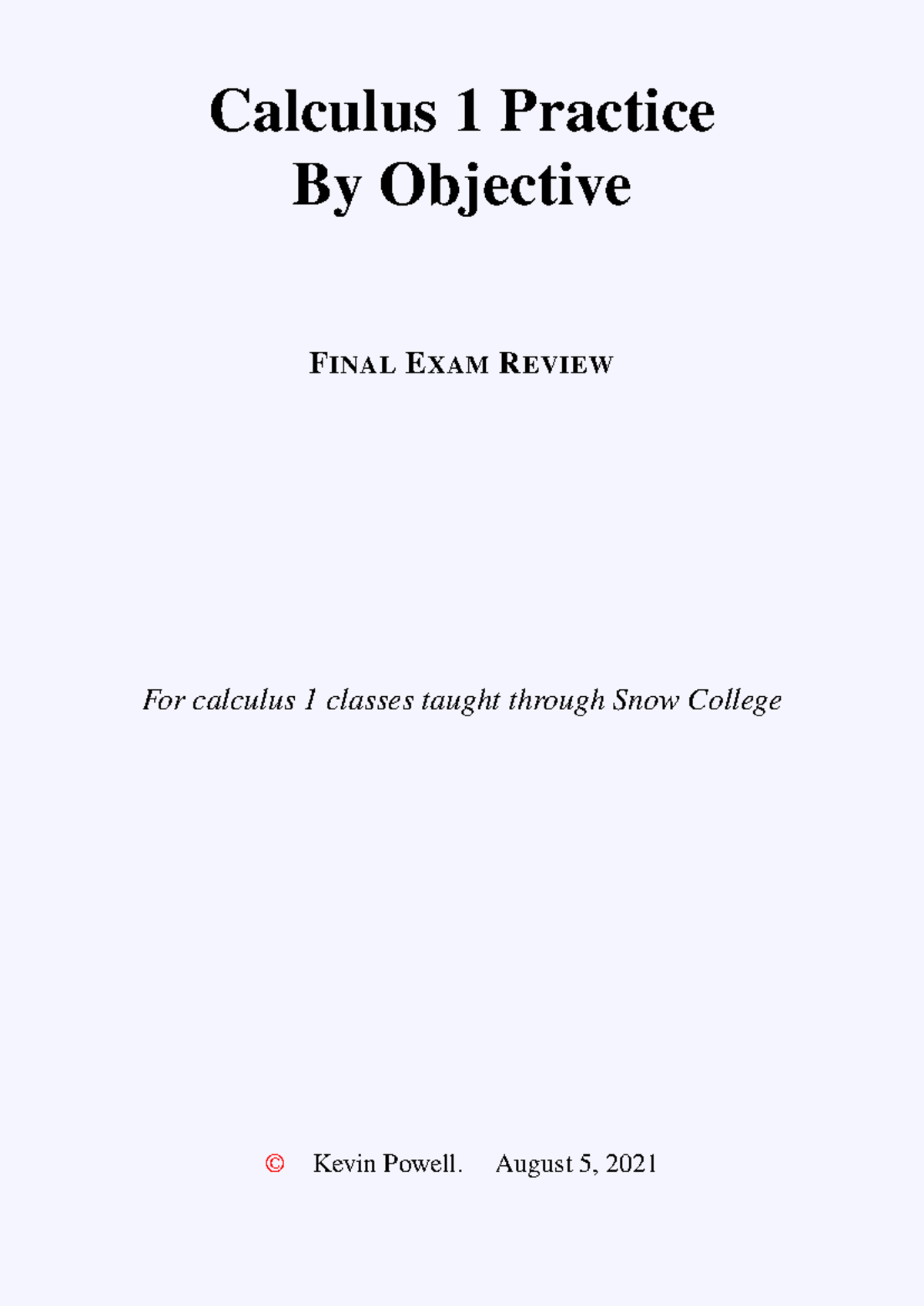 Calc1 Final Exam Review: Limits and Derivatives Overview - Studocu