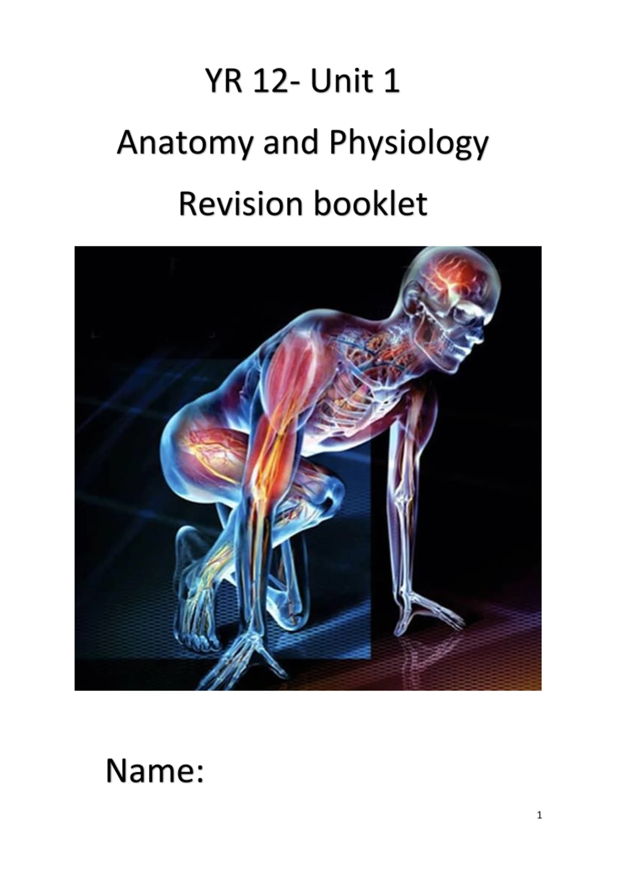 Unit 1 workbook - Learning Aim: A The Skeletal System Workbook Name: A ...