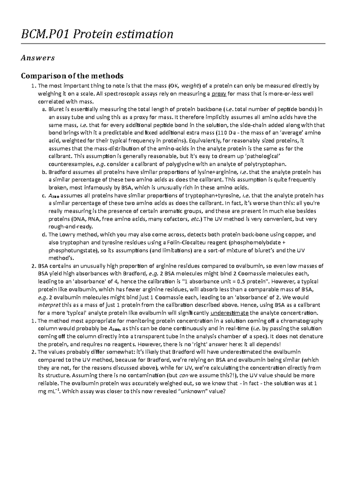 induction and protein estimation lab worksheet answers - BCM Protein ...