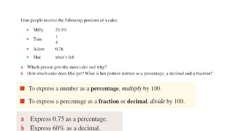 Percentage Increase and Decrease: Concepts and Examples - MATH101 - Studocu