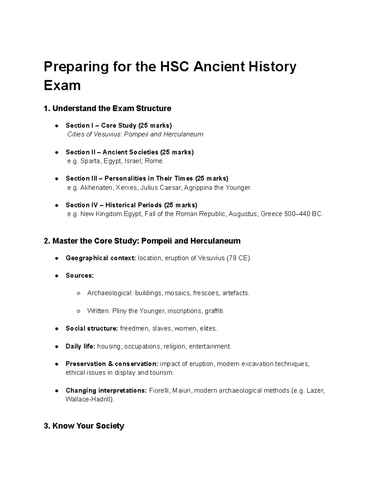 HSC Ancient History Exam Prep: Key Topics & Study Guide - Studocu