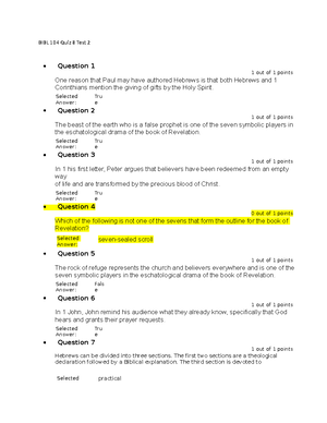 Quiz Paul's Letters BIBL104 C04 202340 - Question 1 1 / 1 pts Paul ...