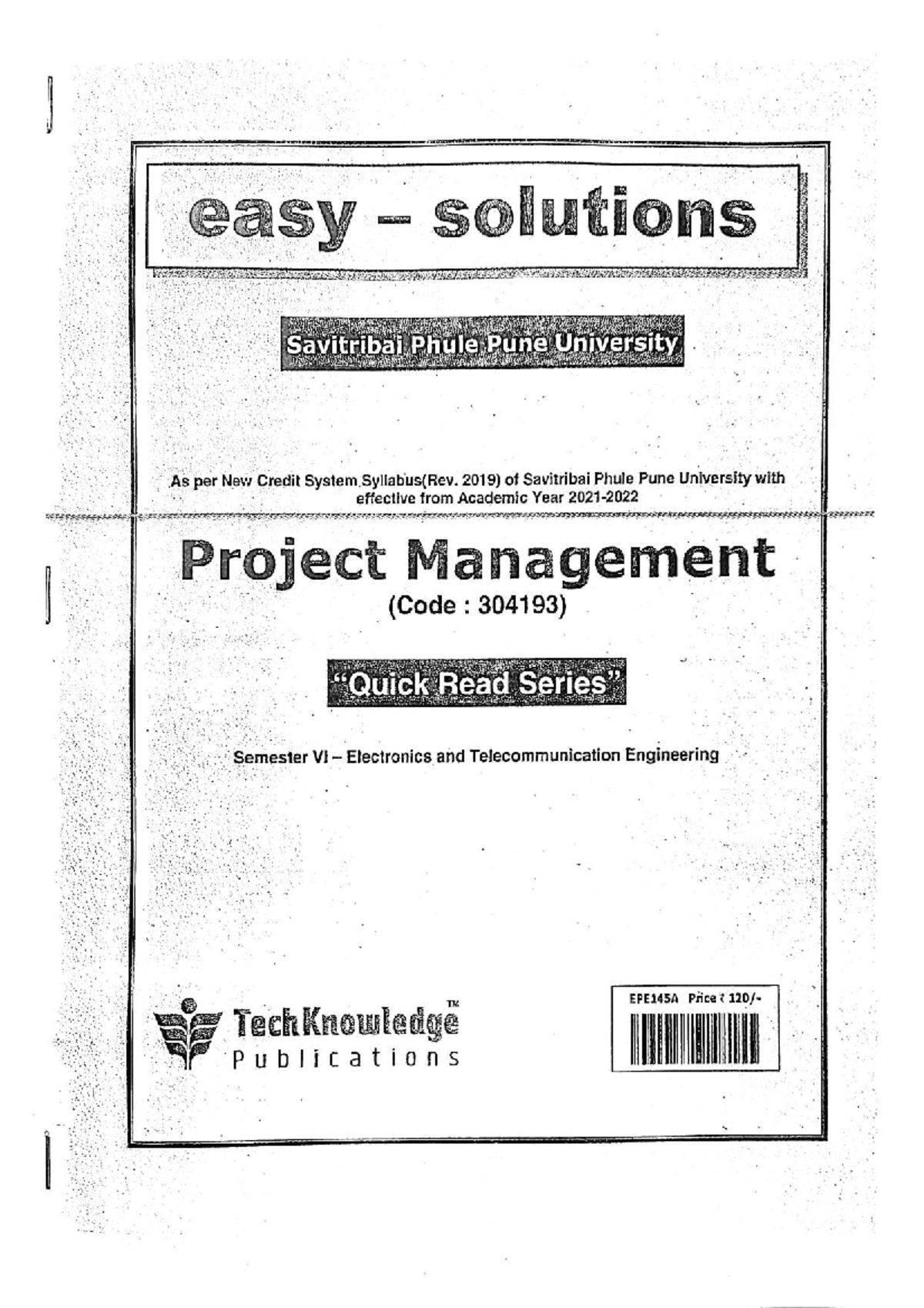 Project Management Solutions (Code: 304193) - Easy Guide for SPPU - Studocu