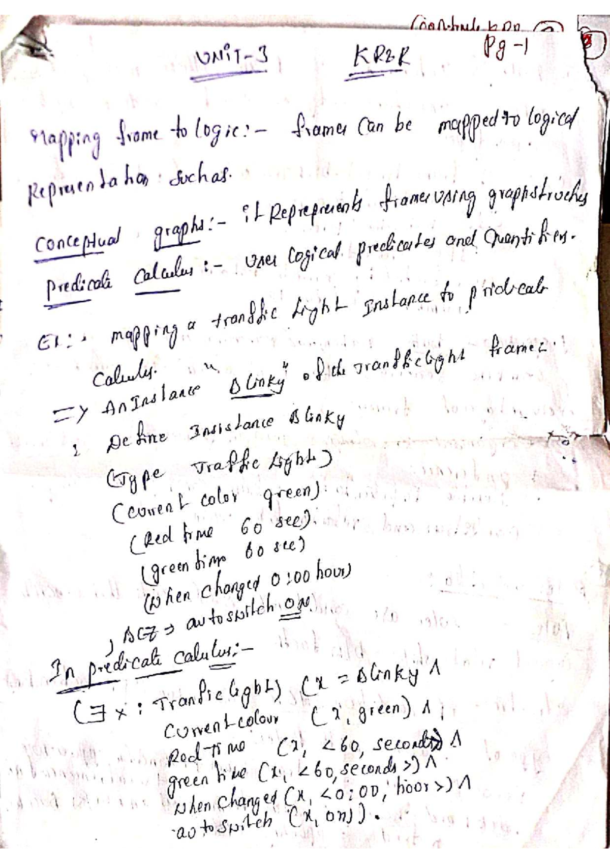 Unit 3 KRZR: Logical Representation and Frame-Based Structures - Studocu