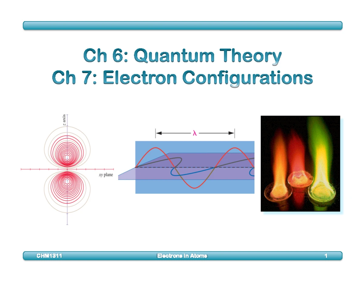 SCH4U Lesson 2 Worksheet: Quantum Numbers & Orbital Differences - Studocu