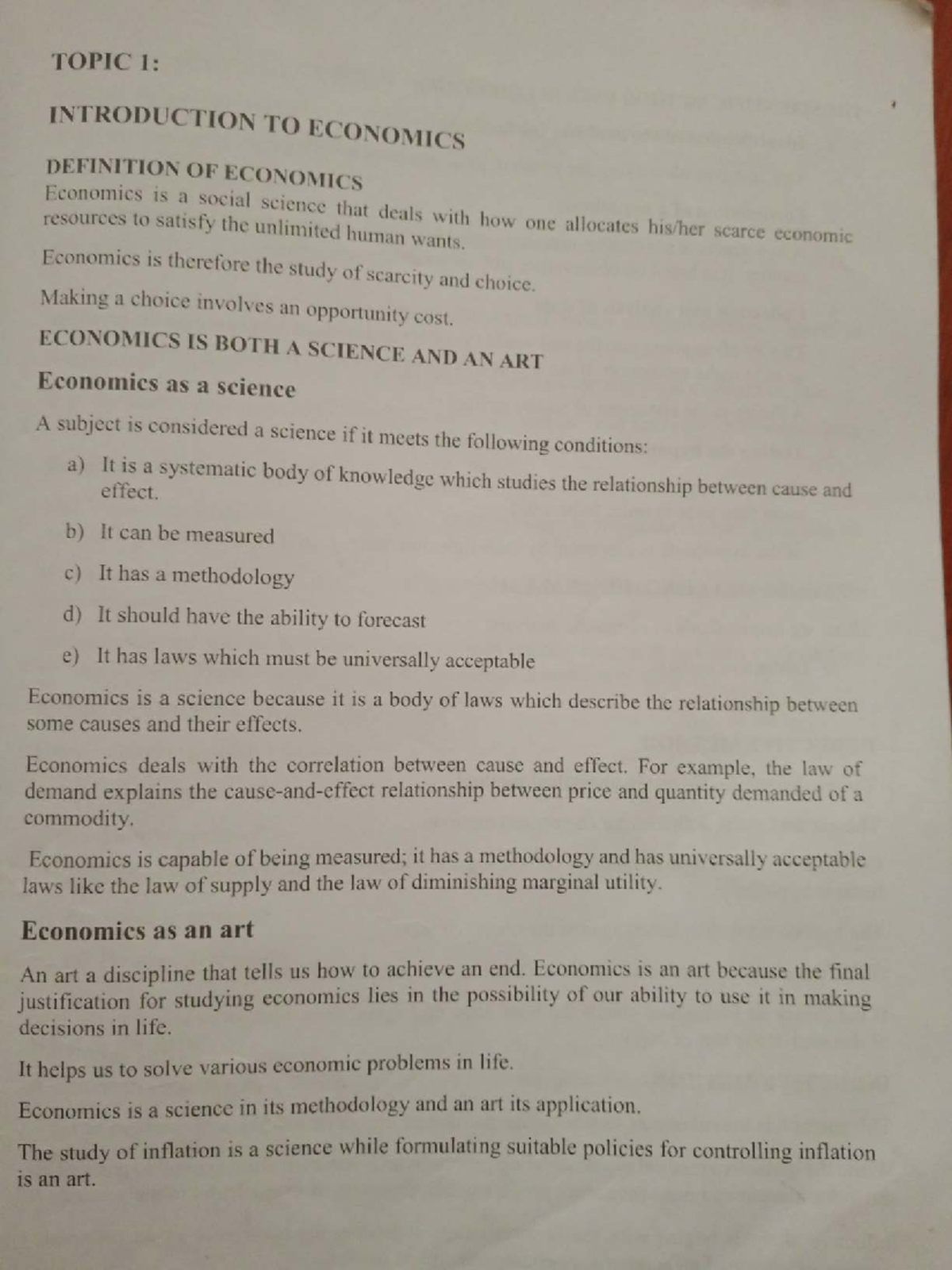 ECON 101: Introduction to Economics - Key Concepts and Methods - Studocu