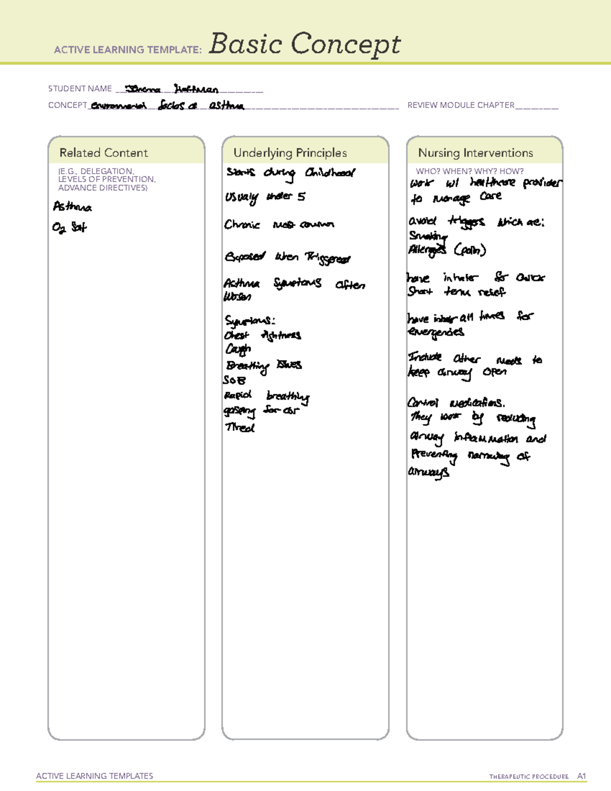 485 environmental triggers for asthma - ACTIVE LEARNING TEMPLATES ...