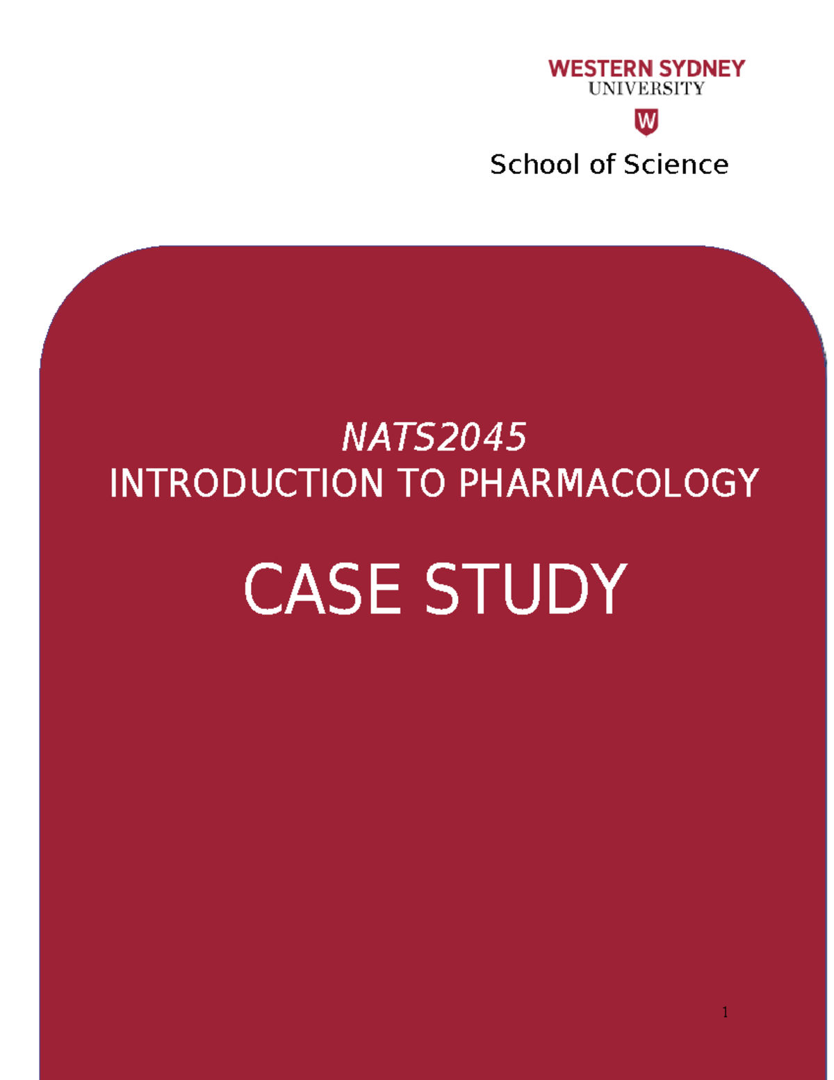 Pharmacology Case Study: Clinical Applications and Assessments in NATS 2023 - Studocu