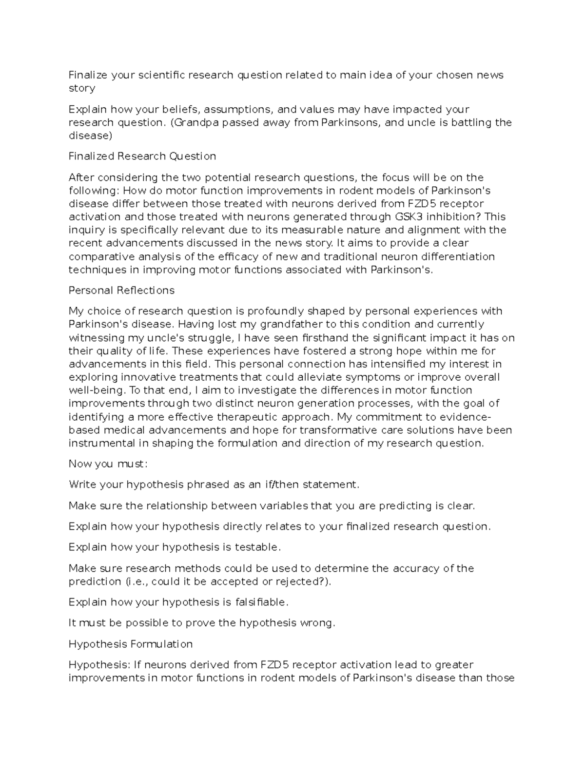 Final project and milestones guide - Finalize your scientific research ...