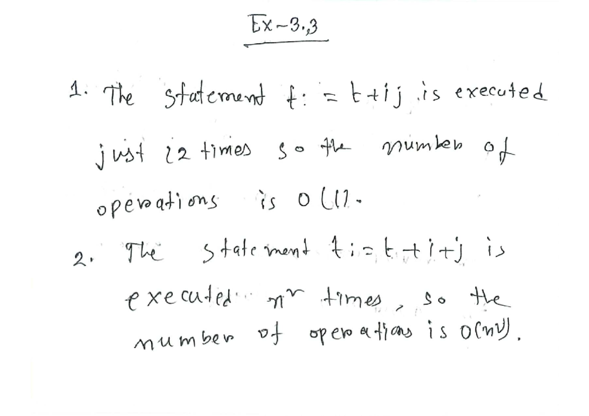 EX 3.3 - Complexity Analysis of Algorithms in Discrete Mathematics ...