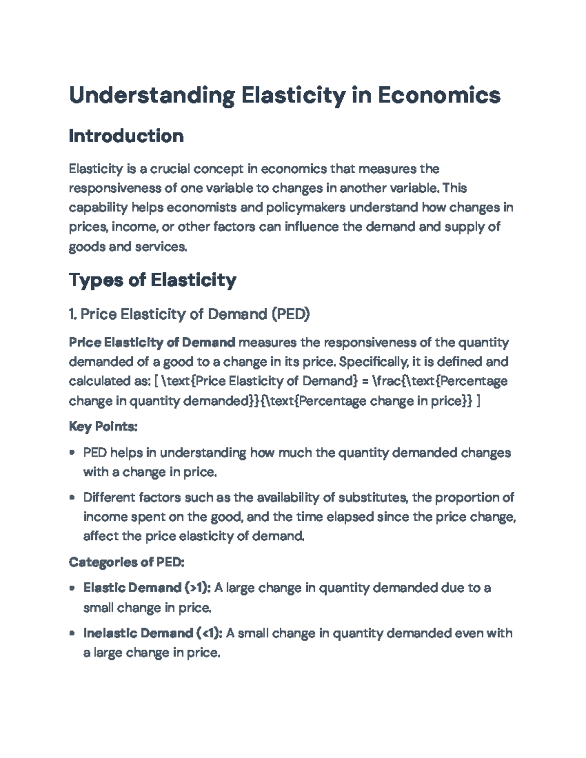 Understanding Elasticity in Economics: Types and Implications Explained ...