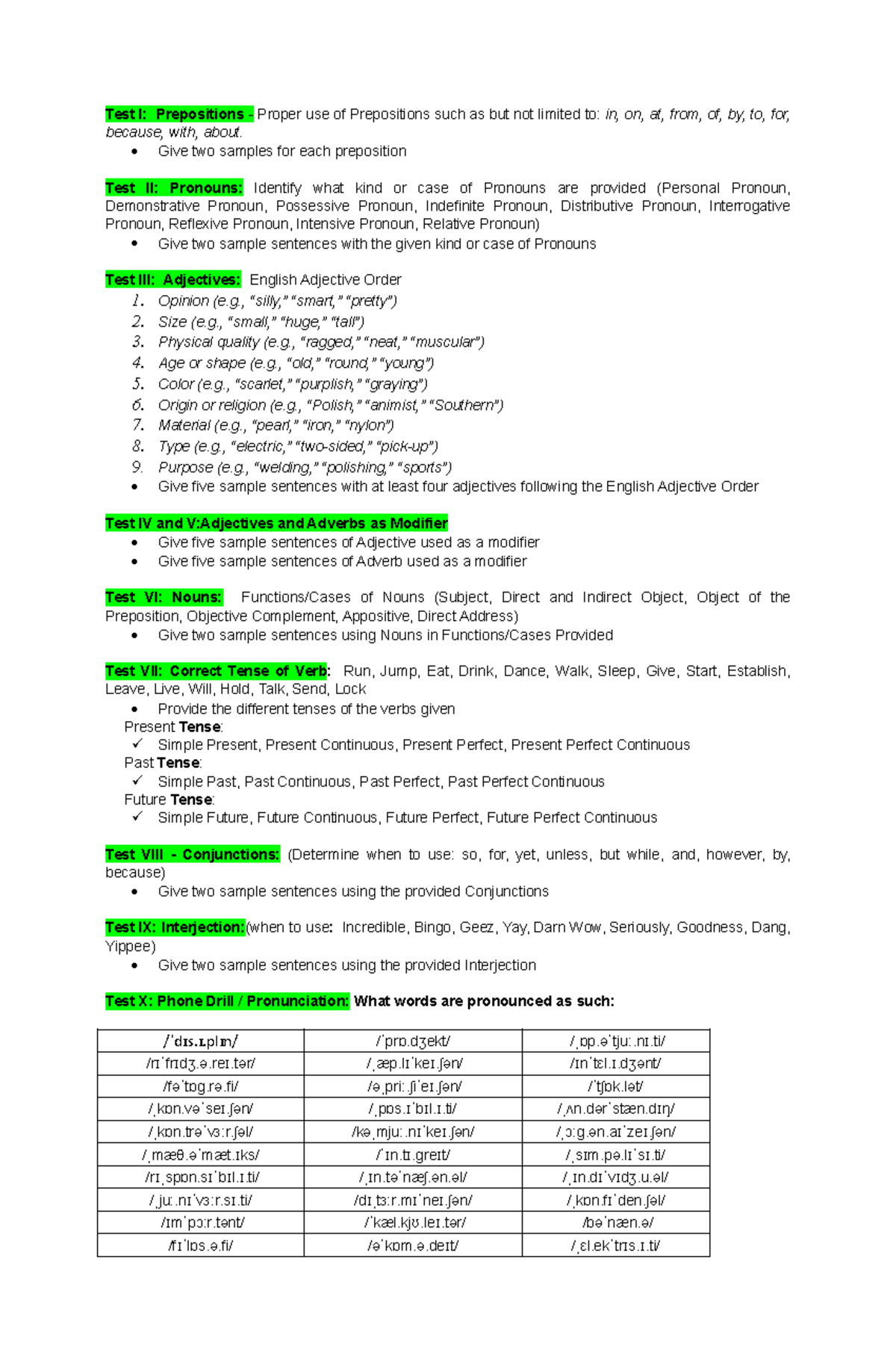 MT English Prof: Reviewer & Key Pointers for Test Preparation - Studocu
