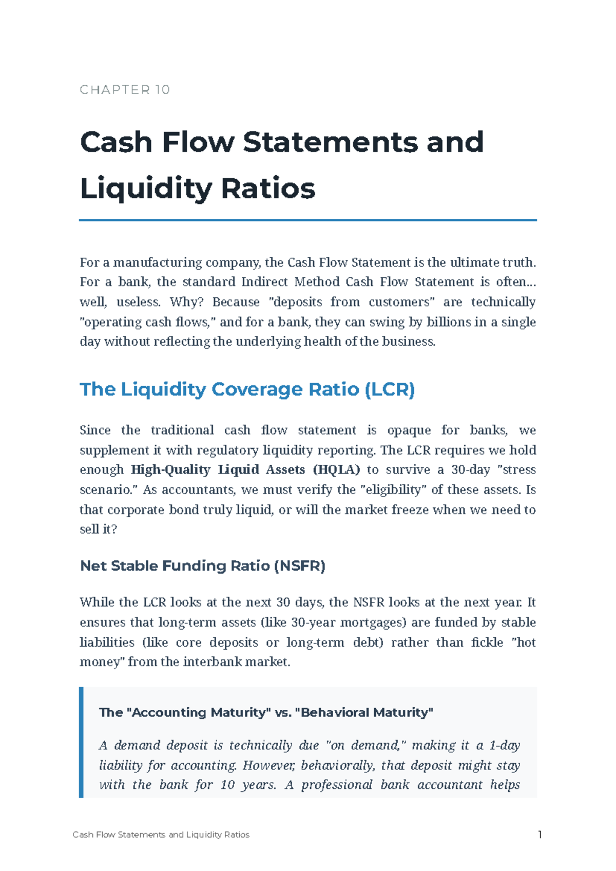 Chapter 10: Cash Flow Statements & Liquidity Ratios Analysis - Studocu