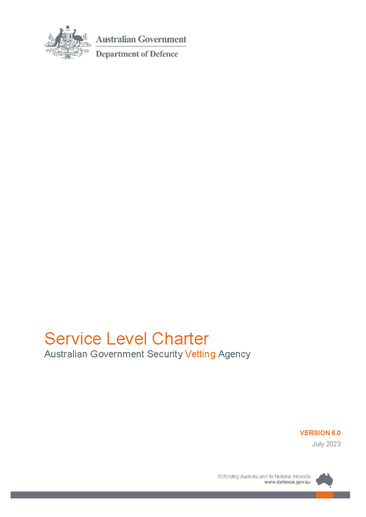 AGSVA Service Level Charter 2023-24: Key Guidelines and ...