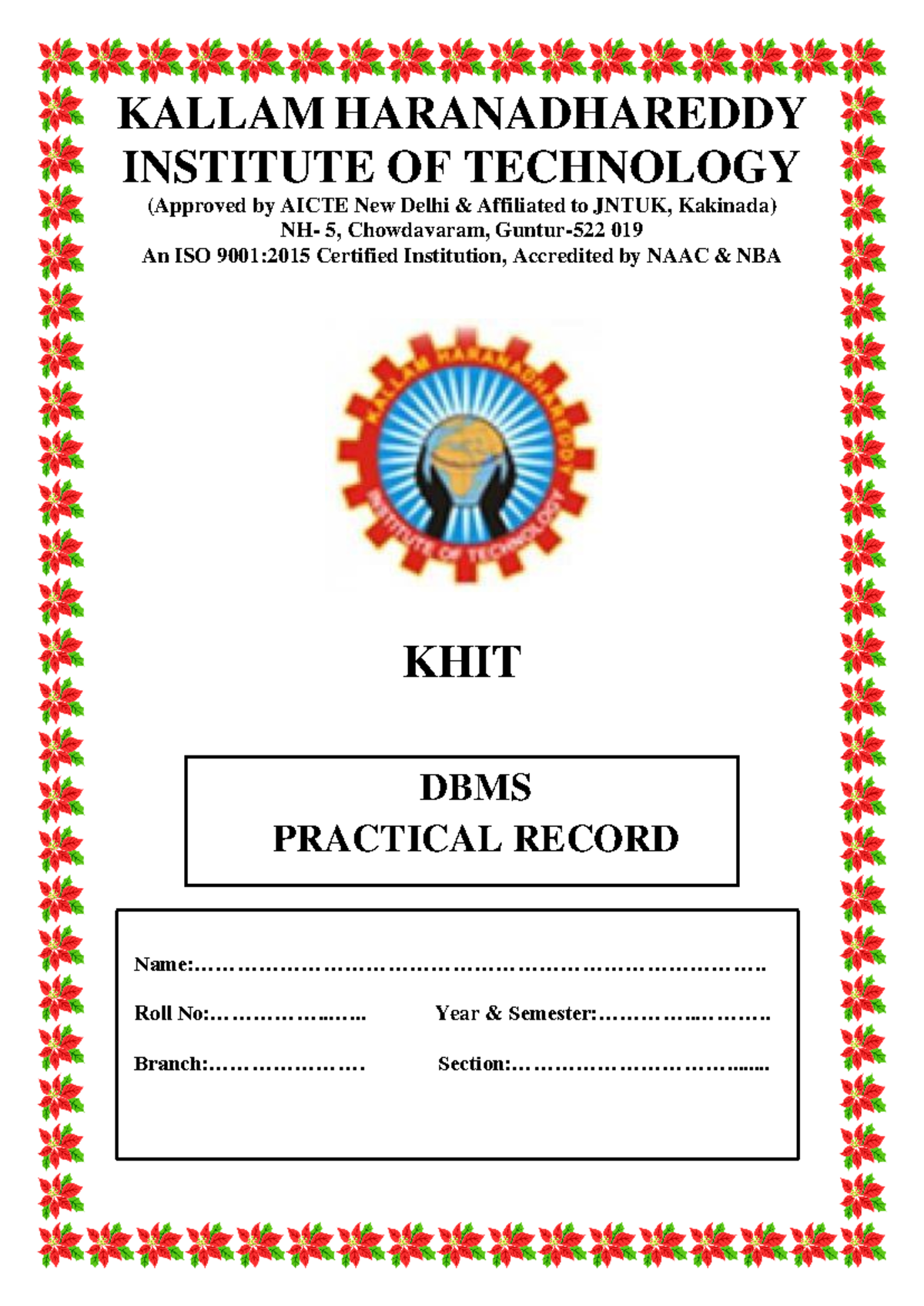 II-II DBMS LAB Manual R23 - Practical Exercises and SQL Queries - Studocu