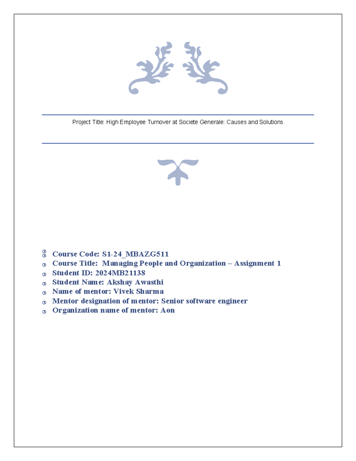 High Employee Turnover at Societe Generale - Background: Societe ...