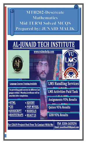 MTH202 Assignment Solution 1 Fall 2023 By PIN2 And Muhammad (MAS All Rounder) - Fall 2023 ...