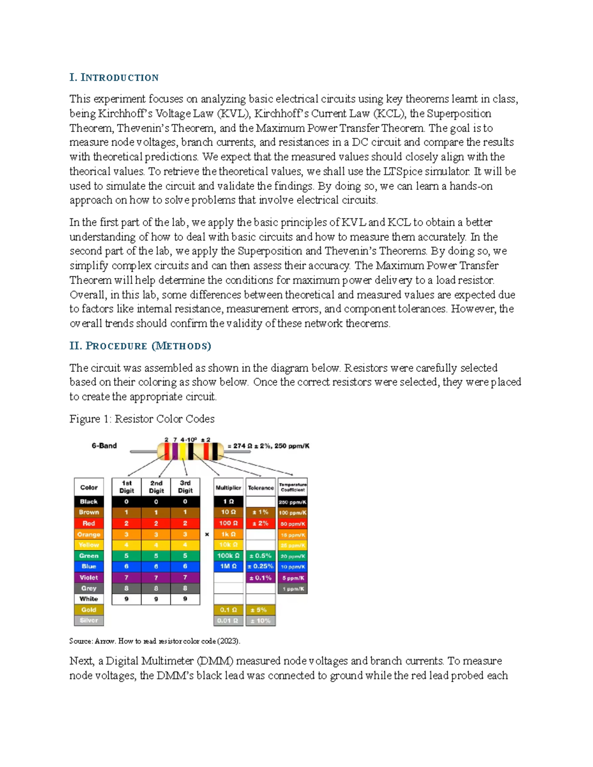 Lab 1 Report for ELEC 273: Analyzing Basic Circuit Theorems in DC - Studocu
