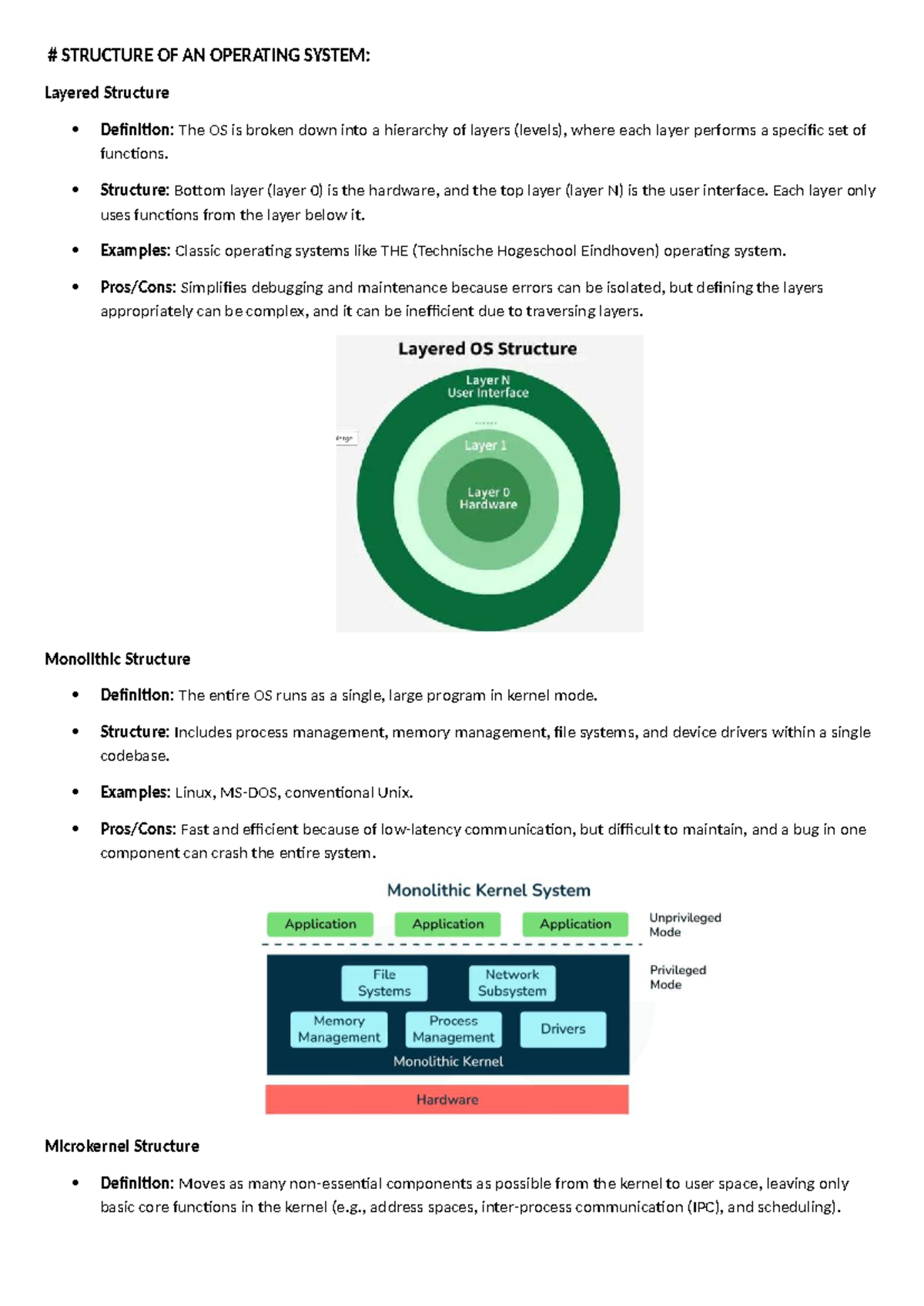OS Online Topics - Notes: Structure, Concepts, and Case Studies - Studocu