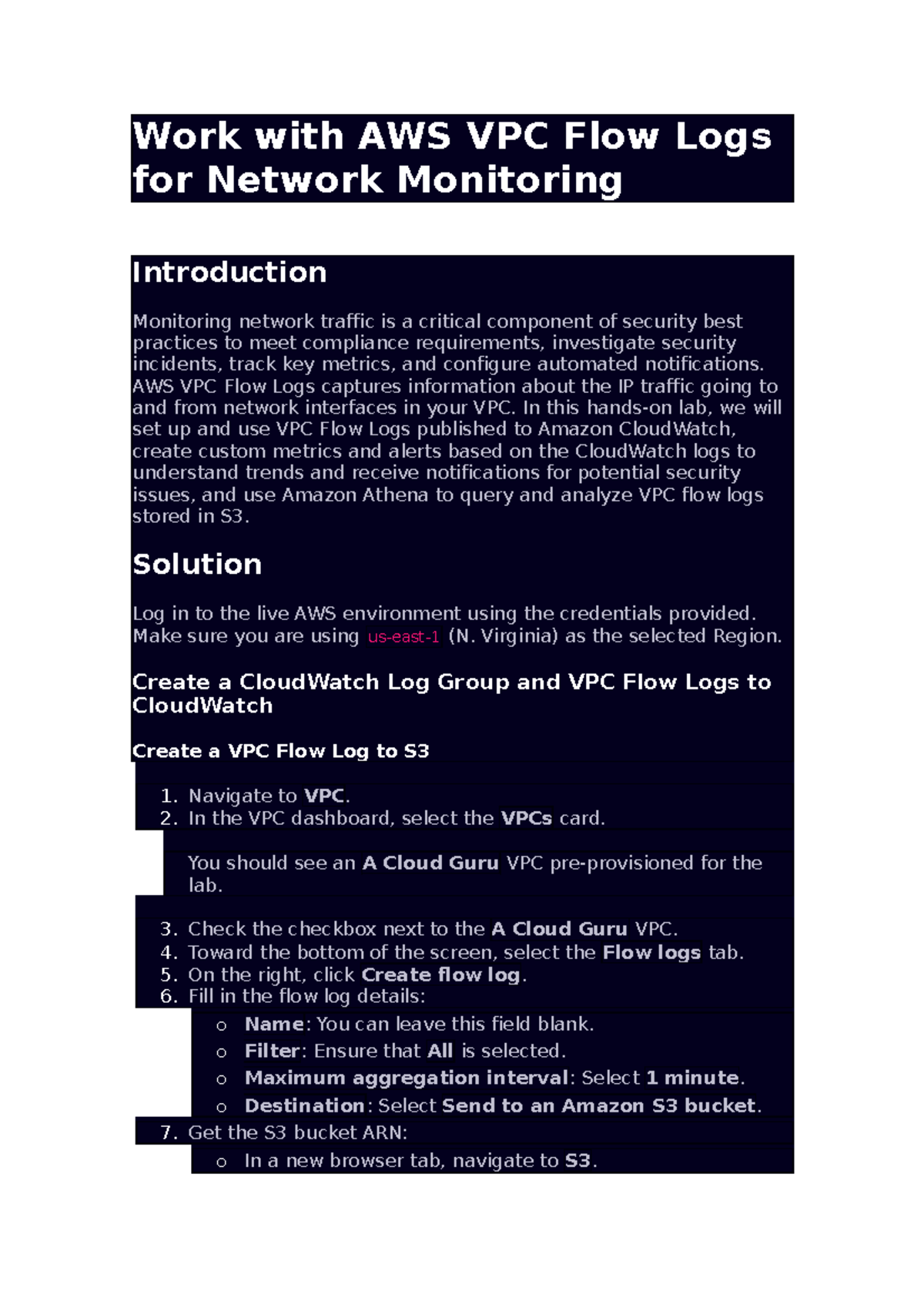 AWS VPC Flow Logs: Hands-on Lab for Network Monitoring and Analysis ...