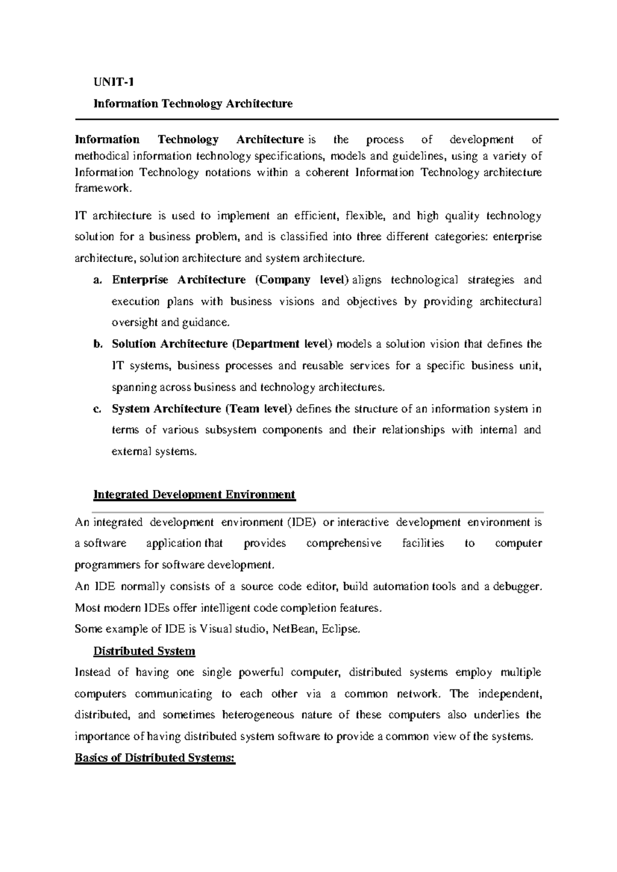 All note for integrative programming - UNIT- Information Technology ...