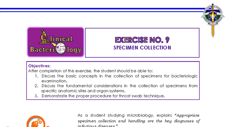 E9 - Specimen Collection: Key Concepts and Techniques for Microbiology ...