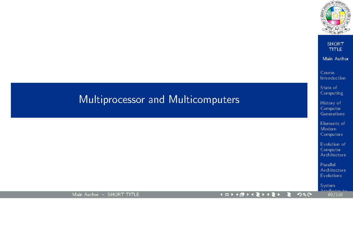 Difference Between Multiprocessor and Multicomputer Systems - CMP 101 - Studocu