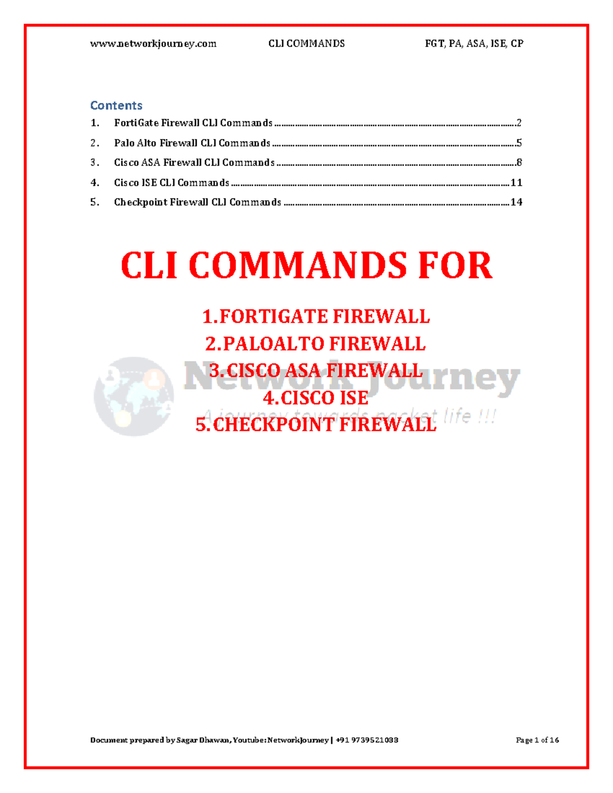 CLI Commands for Firewalls: FortiGate, Palo, ASA, ISE, Checkpoint - Studocu