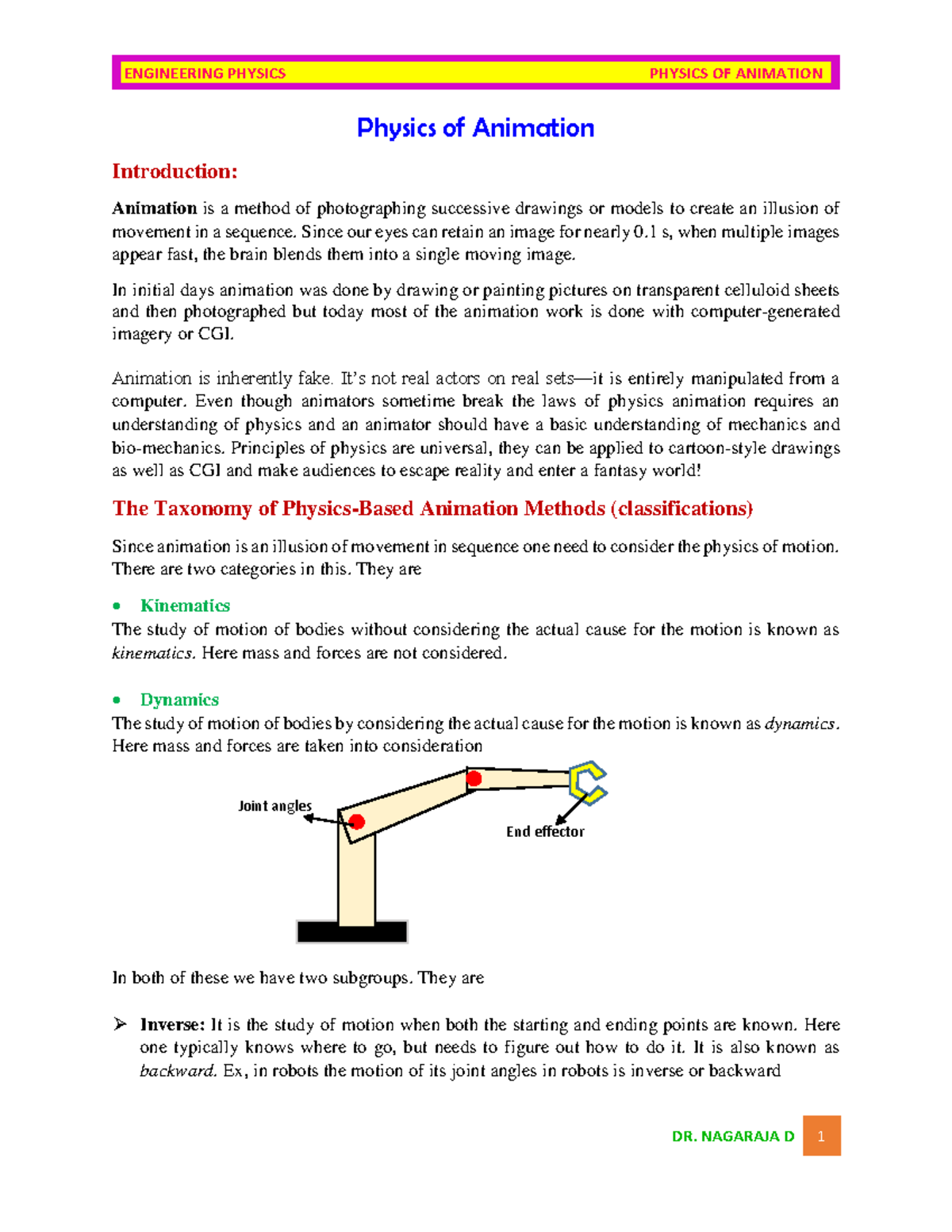 Physics of Animation: Understanding Motion, Timing, and Scaling - Studocu