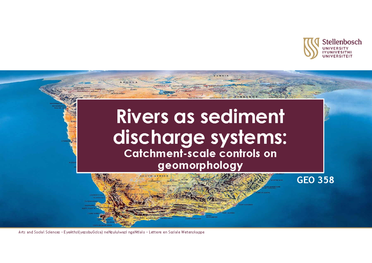 Forces in River Systems: Insights from GEO 358 Lectures - Studocu