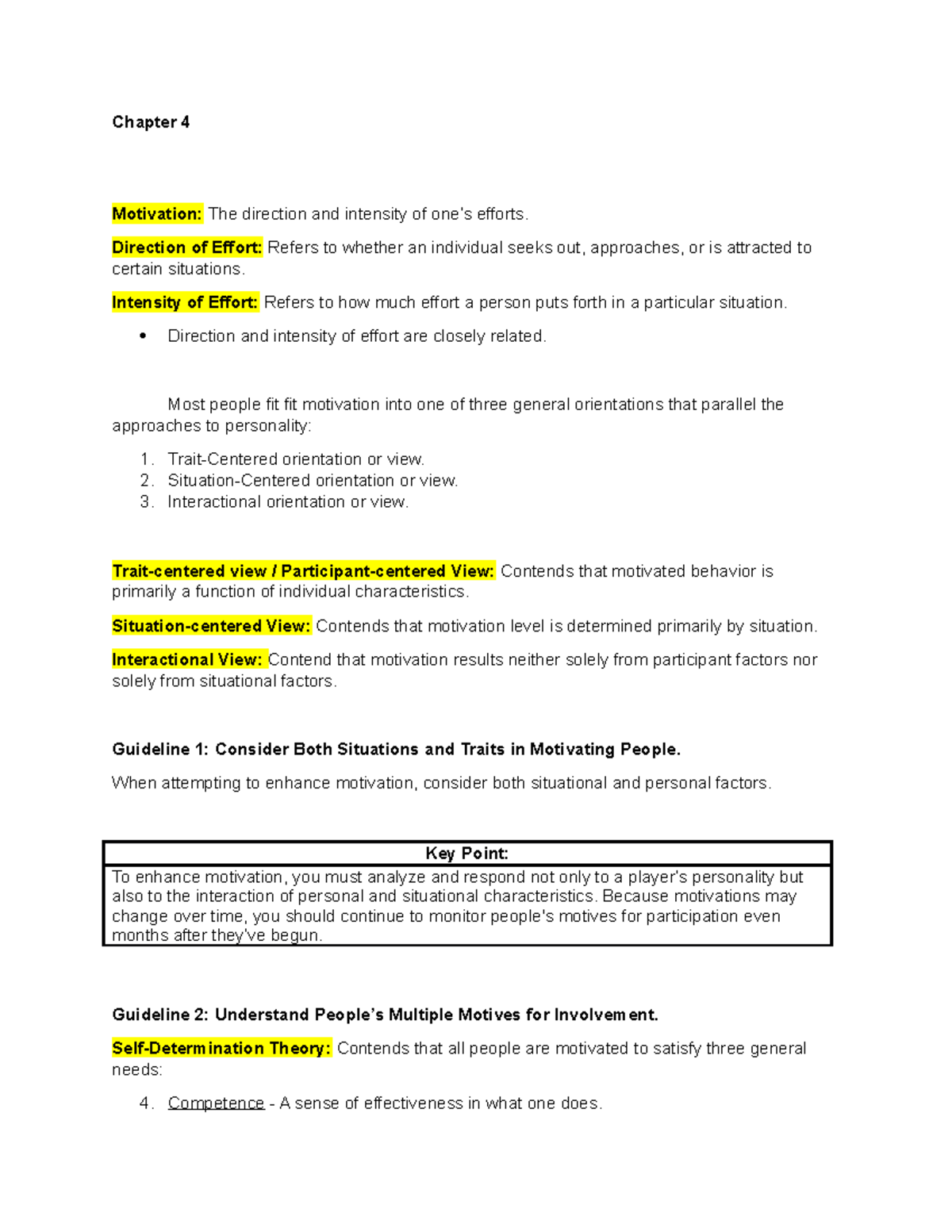 SEP 272 Chapter 4: Understanding Motivation and Achievement Theories ...