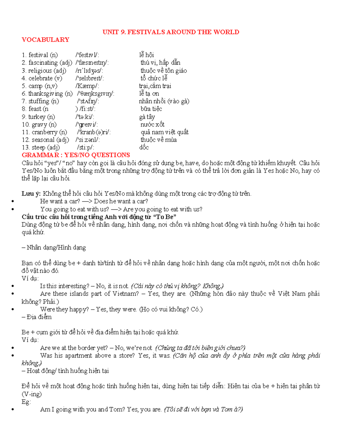 UNIT 9 Global 7 HS Midterm Exam Vocabulary and Grammar Exercises - Studocu