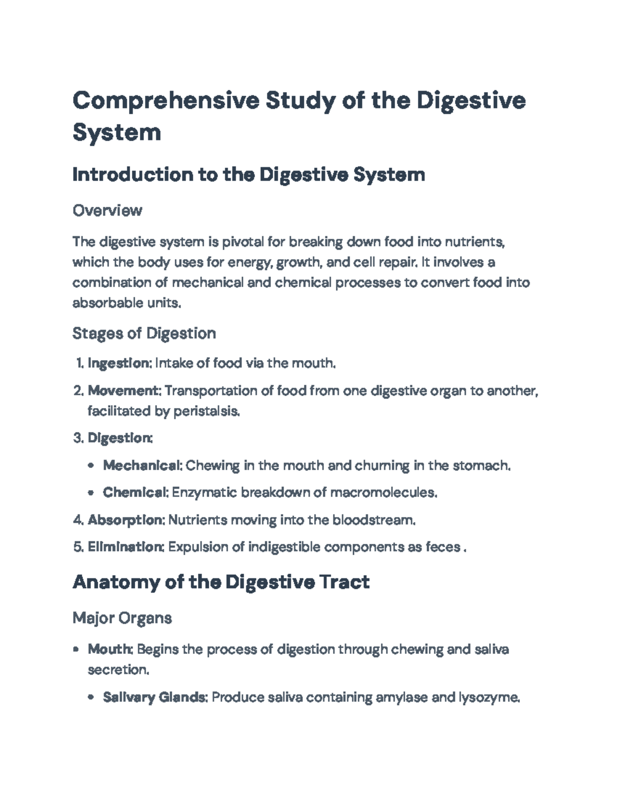 Comprehensive Overview of the Digestive System: Anatomy and Disorders ...