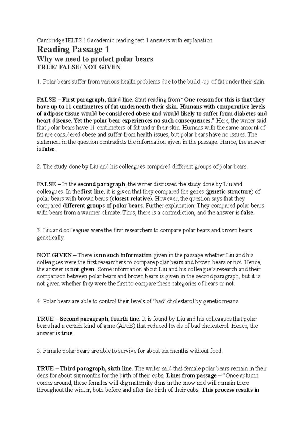 Cambridge 16 Reading Test 1 Explanation Solution - Ielts Extremes ...