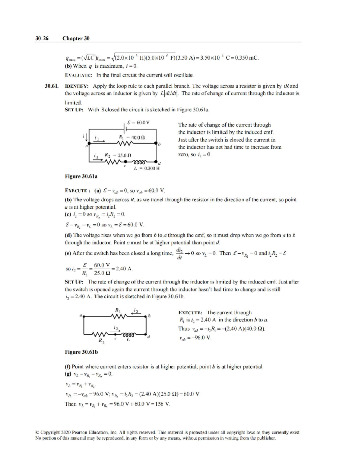 Chapter 30 Solutions: LC Circuits & Current Oscillation (PHYS 1214 ...