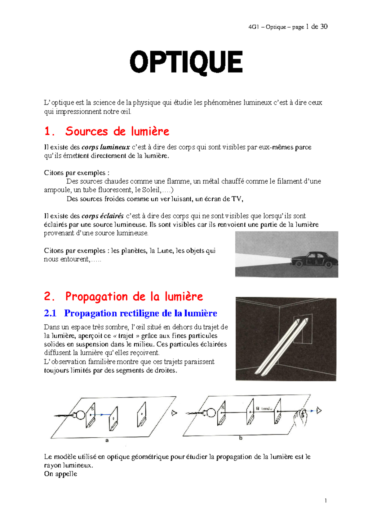 chapitre physique optique - OPTIQUE L’optique est la science de la ...