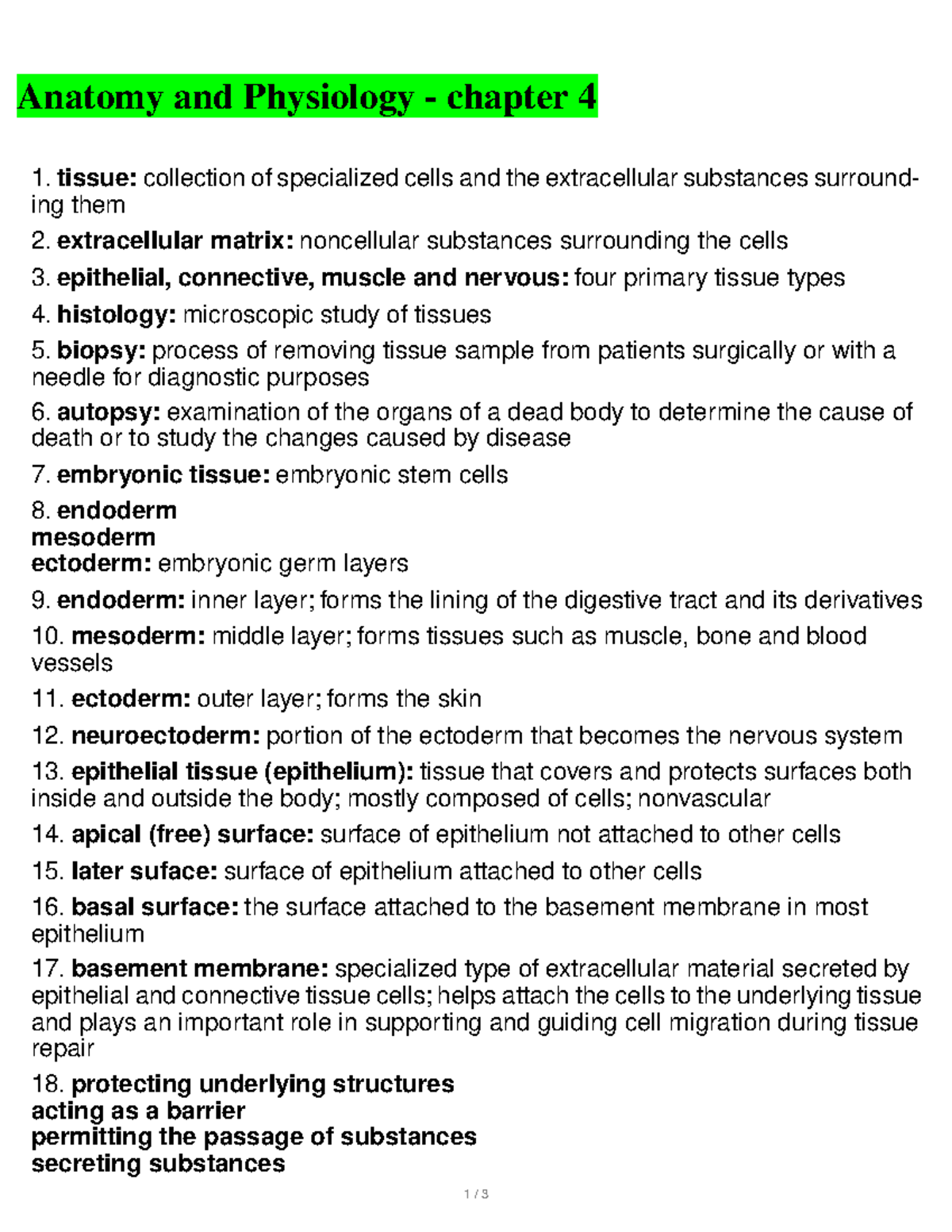 Anatomy & Physiology - Chapter 4: Tissue Types & Functions Explained ...