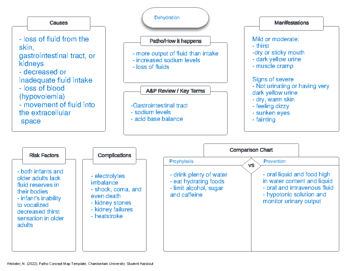 Patho Concept Map - NR-283 - A&P Review / Key Terms Causes Risk Factors ...