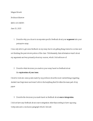 ENG 130 Module Three Written Response MLA Exemplar - Complete this ...