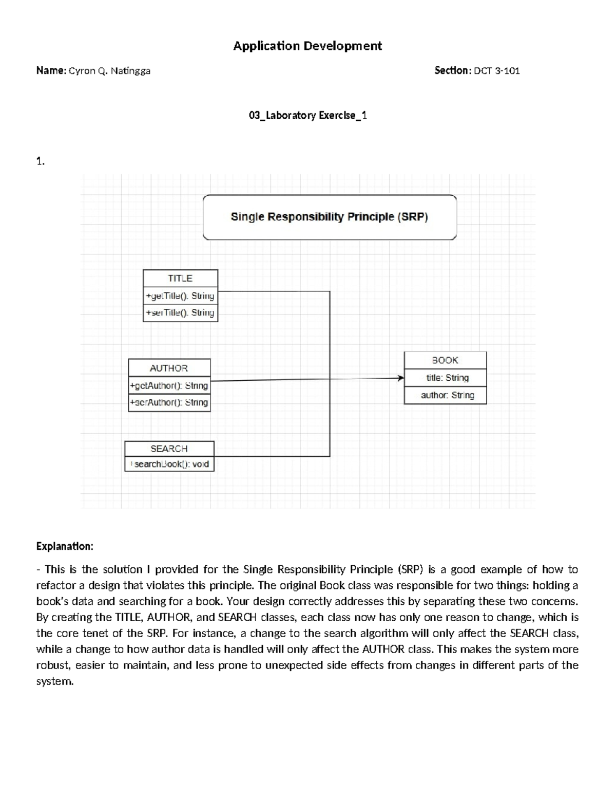 03 DCT Laboratory Exercise: Principles of Application Development - Studocu